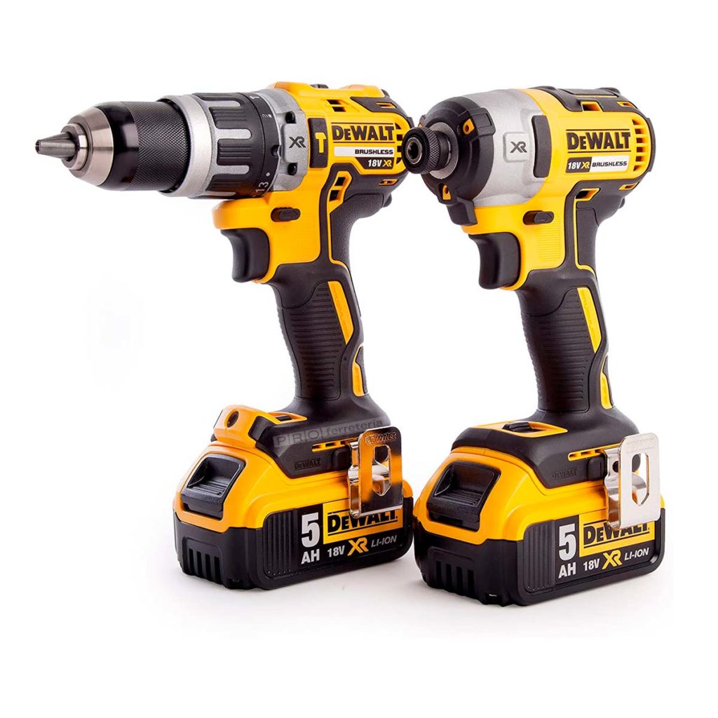 Dewalt DCK266P2T, pack taladro percutor DCD796 + atornillador de impacto DCF887 2 x 5Ah baterías ...